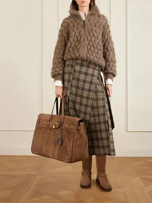 Brunello Cucinelli Suede Weekend Bag - Brown