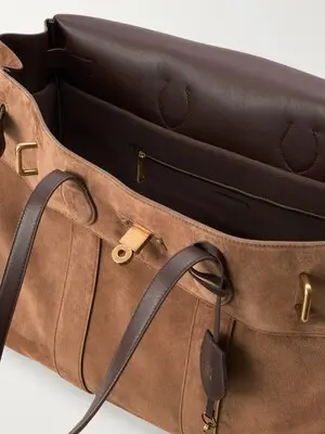 Brunello Cucinelli Suede Weekend Bag - Brown