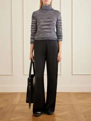 Missoni Striped Cashmere And Wool-blend Turtleneck Sweater