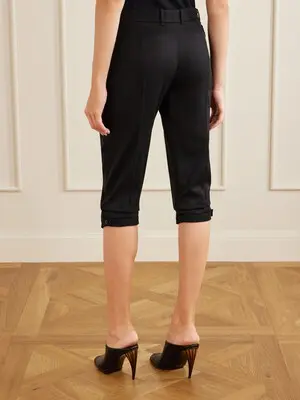 Alexander McQueen Wool Straight-leg Capri Pants