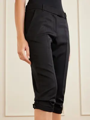 Alexander McQueen Wool Straight-leg Capri Pants