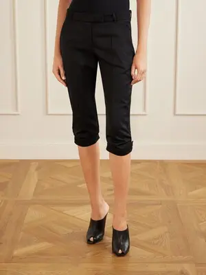 Alexander McQueen Wool Straight-leg Capri Pants
