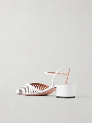 AQUAZZURA Yara 35 Block Heel Pumps - White