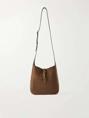 Saint Laurent Le 5 À 7 Suede Shoulder Bag