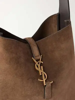 Saint Laurent Le 5 À 7 Suede Shoulder Bag