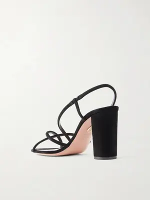 AQUAZZURA Horizon 85mm Suede Strap Sandals