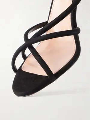 AQUAZZURA Horizon 85mm Suede Strap Sandals