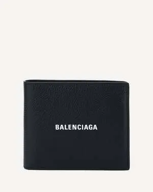 Balenciaga Leather Wallet - Black