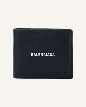 Balenciaga Leather Wallet - Black