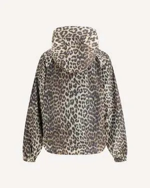 GANNI Leopard Raincoat Jacket