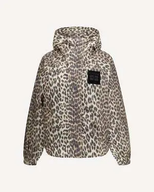 GANNI Leopard Raincoat Jacket