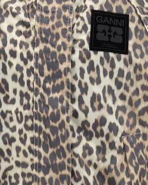 GANNI Leopard Raincoat Jacket