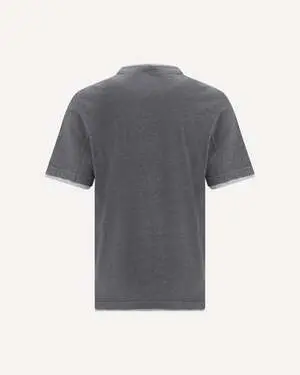 Brunello Cucinelli T-shirt In Cotton With A Logo Ale