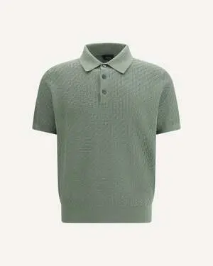 Brioni Polo Shirt With Woven Pattern