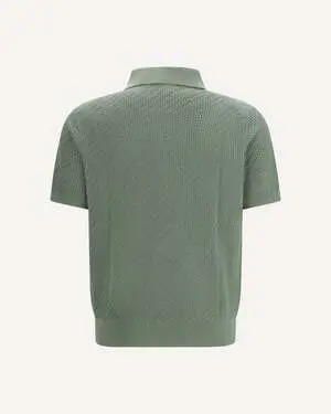 Brioni Polo Shirt With Woven Pattern