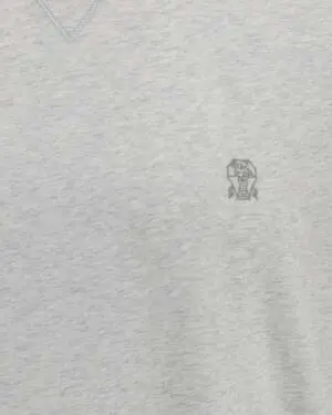 Brunello Cucinelli T-shirt In Cotton With A Logo Ale