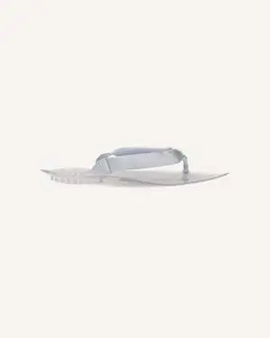Alaïa Satin Flip Flop Sandals - Grey