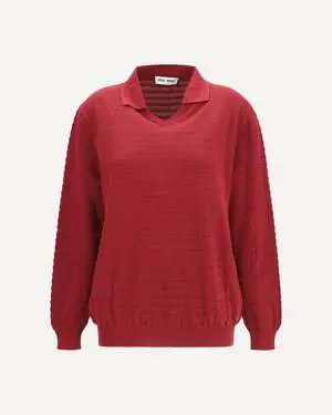 Miu Miu Cotton V-neck Sweater