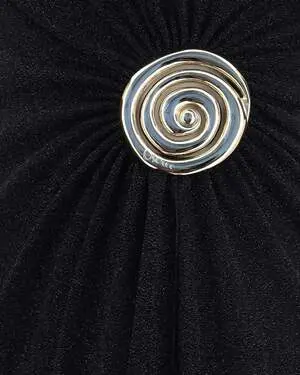 Oseree One-shoulder Metallic Dress With Spiral Detail