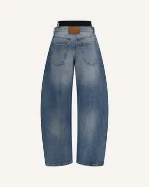 Alexander Wang Layered Belt Logo-waist Jeans
