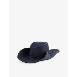 Miu Miu Logo-embroidered Denim Hat