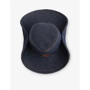 Miu Miu Logo-embroidered Denim Hat