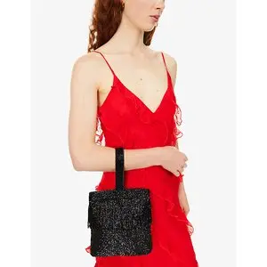 Rixo Zenni Fringed Beaded Bag
