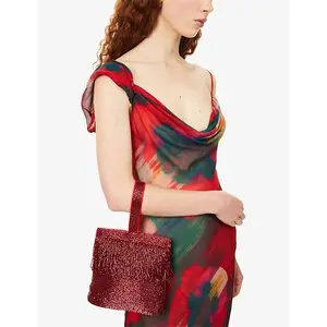 Rixo Zenni Fringed Beaded Bag