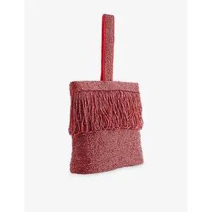 Rixo Zenni Fringed Beaded Bag