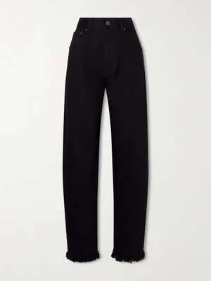 Phoebe Philo Arch Fringed Cotton Jeans - Black