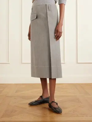 Marni Pleated Virgin Wool Midi Skirt