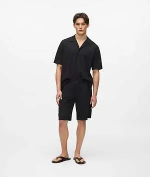 Karl Lagerfeld Monogram Textured Shorts - Black