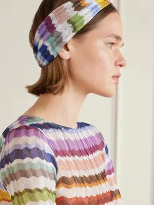 Missoni Striped Crochet Knit Headband