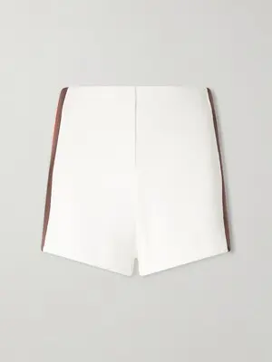 HAIGHT. Debora Striped Knitted Shorts - White
