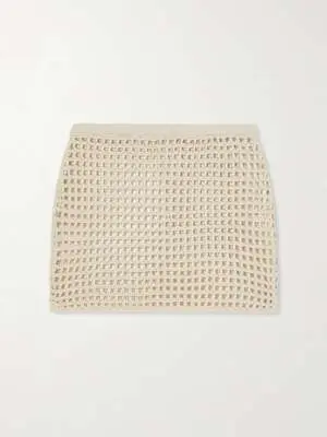 HAIGHT. Sheila Open-knit Mini Skirt - Ivory