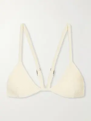 HAIGHT. Cora Ribbed Bikini Top - Neutrals