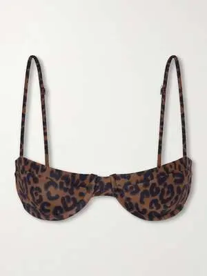 HAIGHT. Barbara Leopard-print Bikini Top - Leopard Print