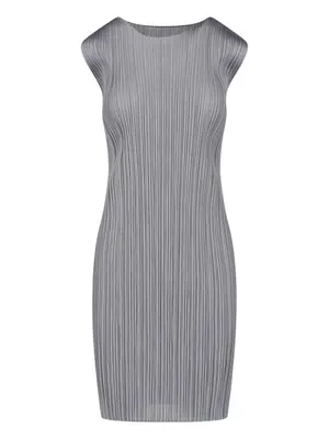 PLEATS PLEASE Pleats Please Mini Dress Gray