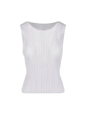 PLEATS PLEASE Pleated Tank Top - Gray