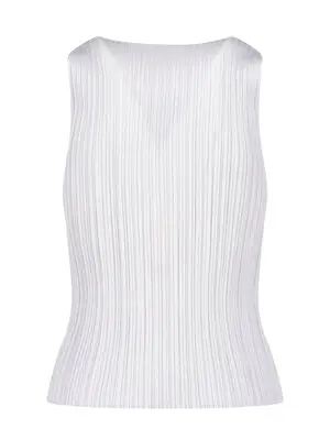 Issey Miyake Pleats Please Sleeveless High Neck Top