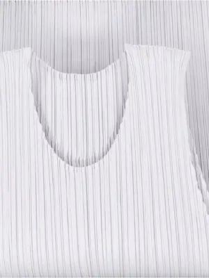 Issey Miyake Pleats Please Sleeveless High Neck Top
