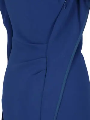 Victoria Beckham Asymmetrical Sleeve Midi Dress - Blue