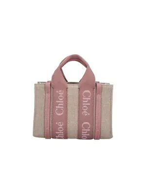 Chloé Woody Mini Tote Bag - Beige