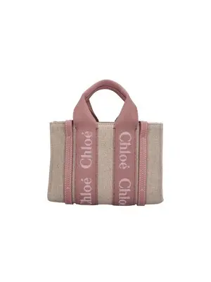 Chloé Woody Mini Tote Bag - Beige
