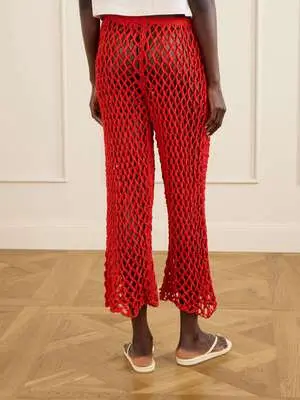 HAIGHT. Clara Crocheted Straight-leg Pants