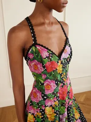 Charo Ruiz Ibiza Rosela Floral And Polka Dot Mini Dress