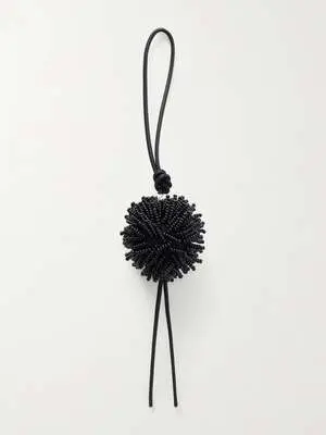 Loewe Hedgehog Bead-embellished Wool-felt And Leather Bag Charm