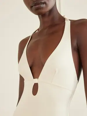 ERES Harmony Embellished Cut-out Stretch-jersey Swimsuit