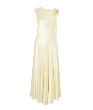 Aje Siren Embellished Satin Maxi Dress - Yellow