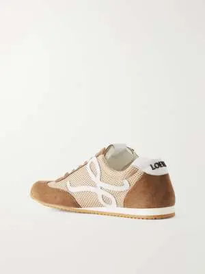 Loewe Ballet Runner 2.0 Logo-appliquéd Suede-trimmed Mesh Sneakers